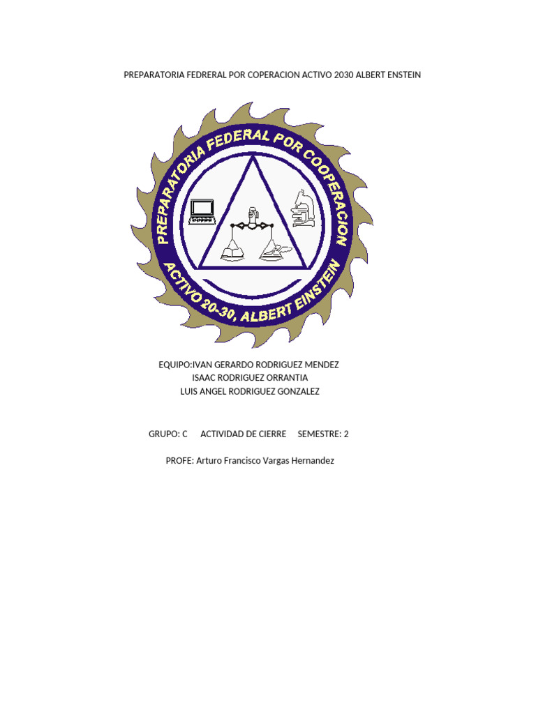 2C 2etapa Act de Cierre Equipo Ivan Gerardo Isaac Luis Angel | PDF