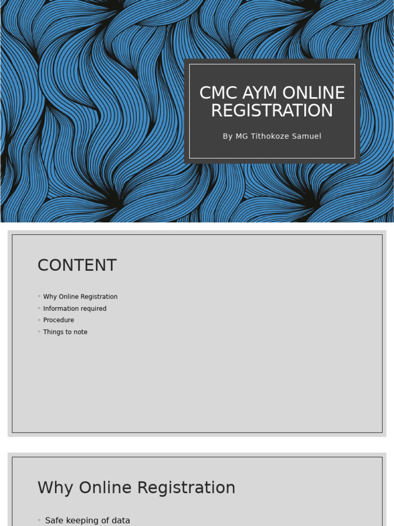 CMC Aym Online Registration | PDF