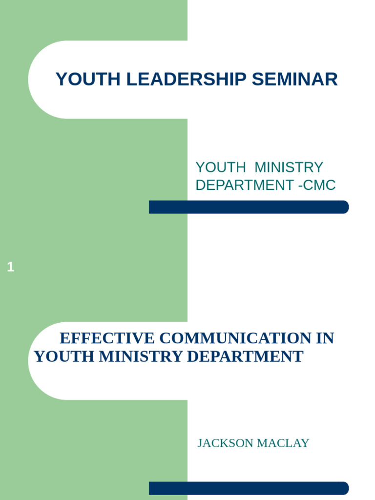 Effective Communication in Youth Ministry | PDF | Communication | Human ...
