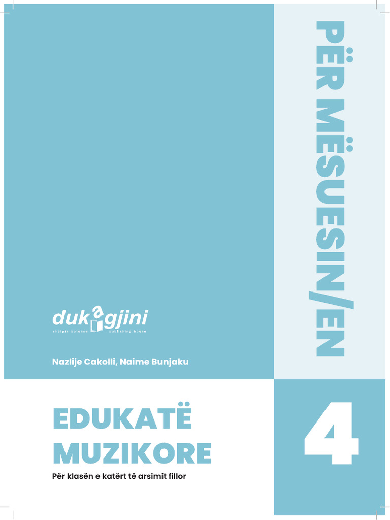 Edukata Muzikore 4 Libri I Mesuesit | PDF