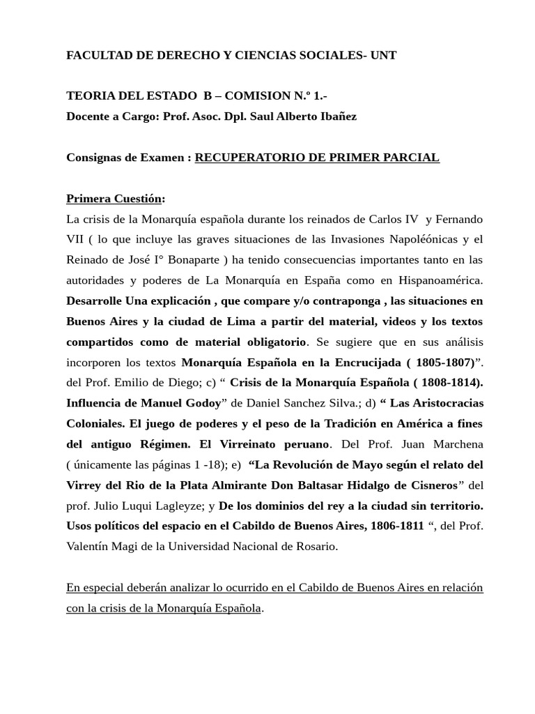 Consignas Examen Recuperatorio Primer Parcial 2024 - 241008 - 231629 | PDF