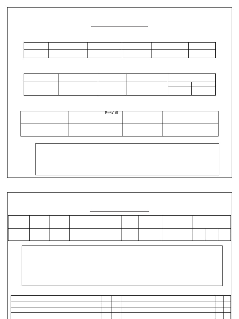 Post-Mortem Examination Form | PDF | Birds | Zoology