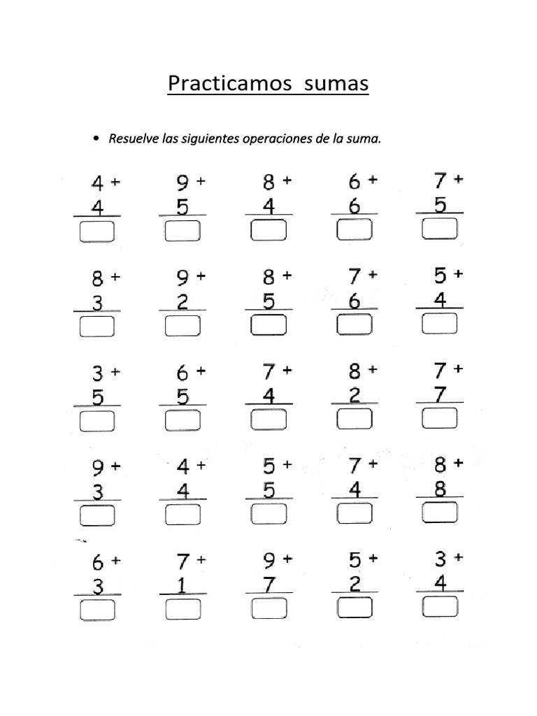 Sumas Verticales | PDF