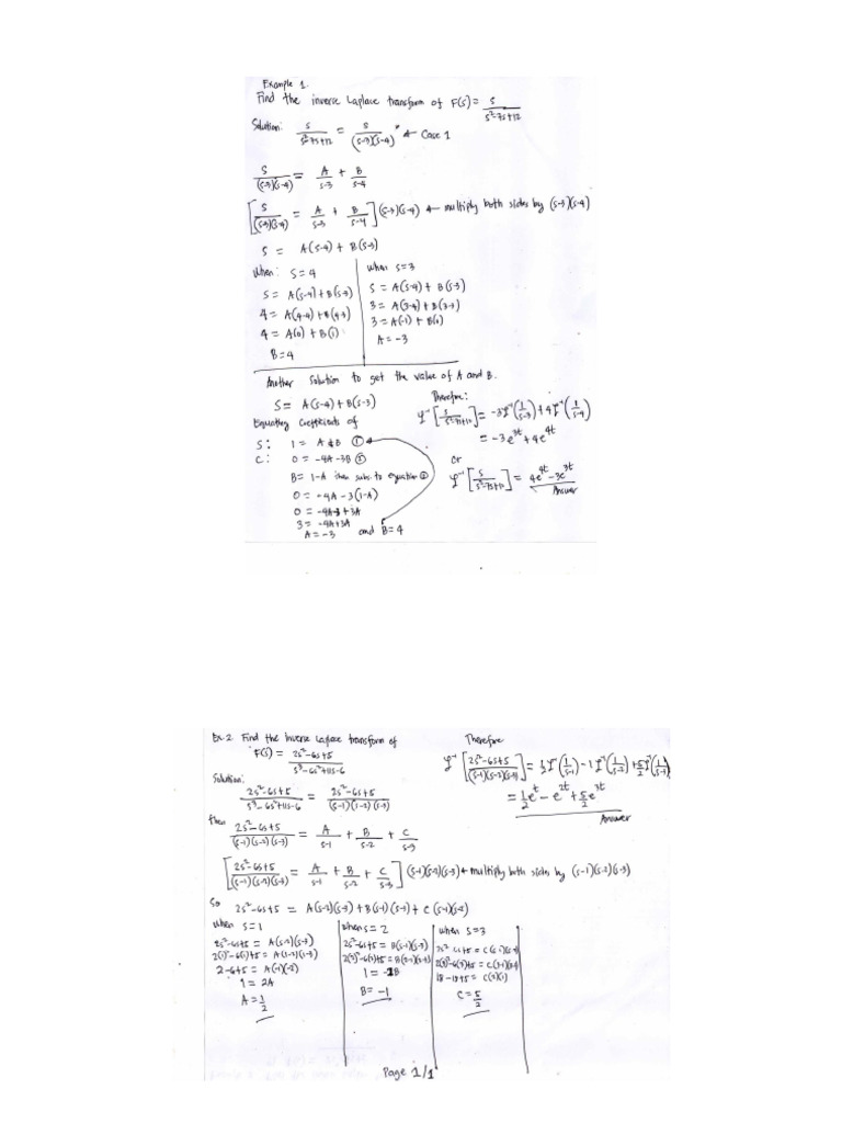 Inverse Laplace Transform Problems1 Pdf