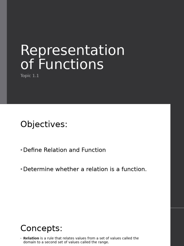 L#1 Representation of Function (G.M) | PDF | Function (Mathematics ...