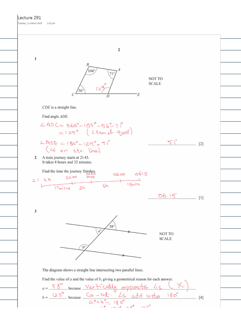 Lecture 291 Past Papers (Past Paper Practice) | PDF
