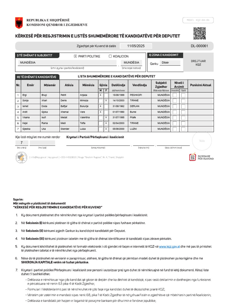 Lista MUNDESIA 12 Qarqe | PDF