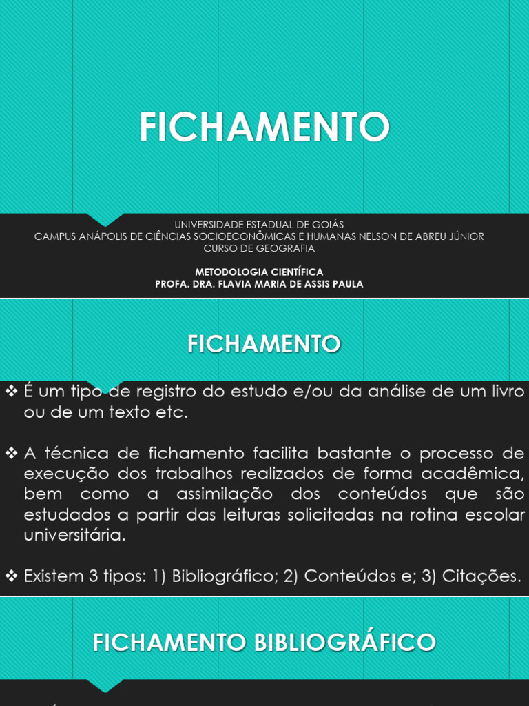 Tipos de Fichamento | PDF