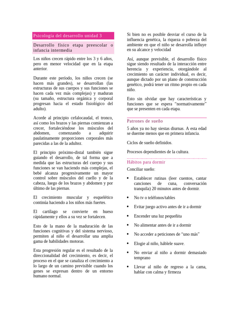 Psicología Del Desarrollo Unidad 3 | PDF | Pensamiento | Mente