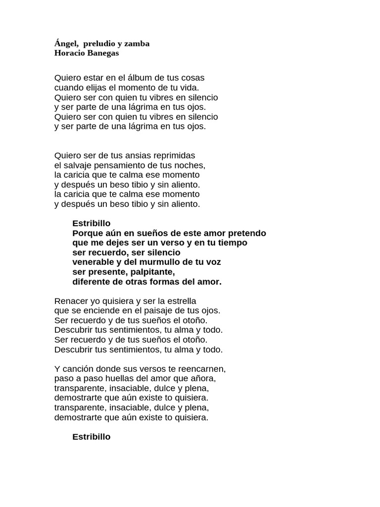 Ángel: Preludio y Zamba de Banegas | PDF