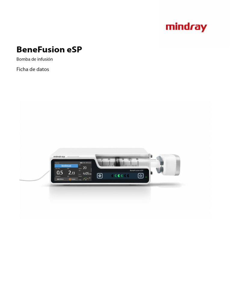 Bomba de Infusión BeneFusion eSP | PDF | Electrónica