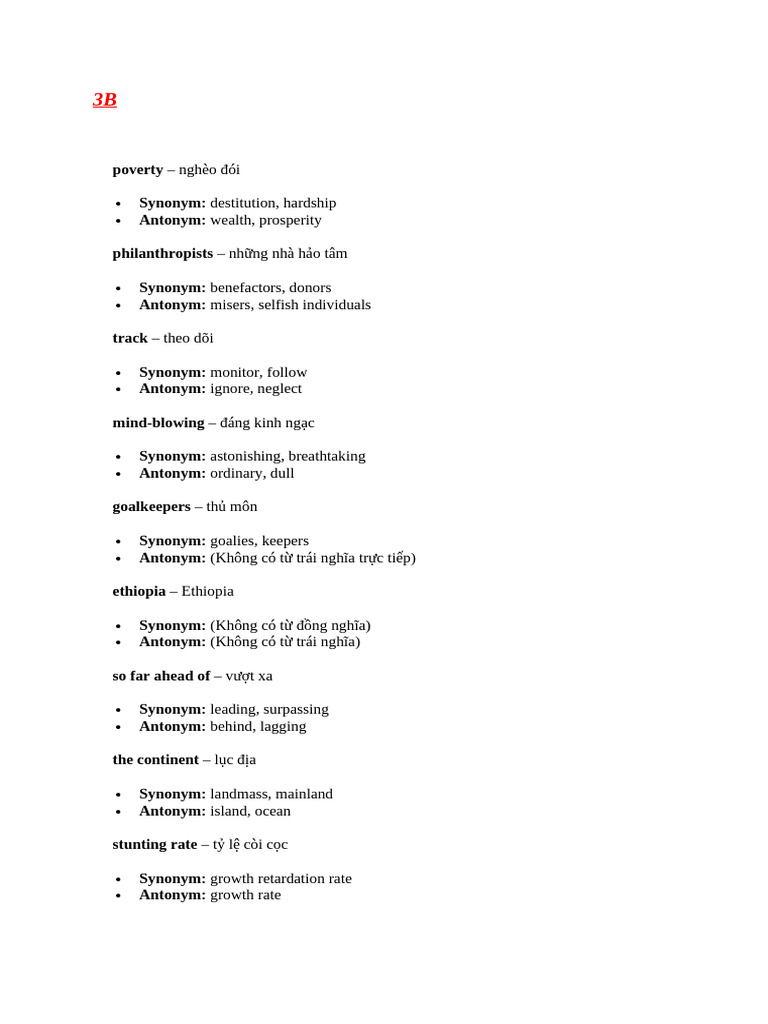 Words 3B 4a | PDF