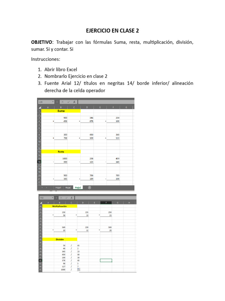 Práctica 2 Excel | PDF