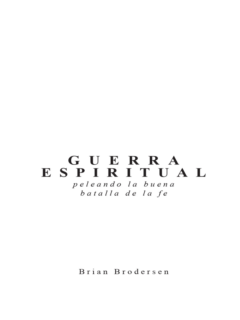 Guerra-Espiritual Por Brian Brodersen | PDF | Satán | David