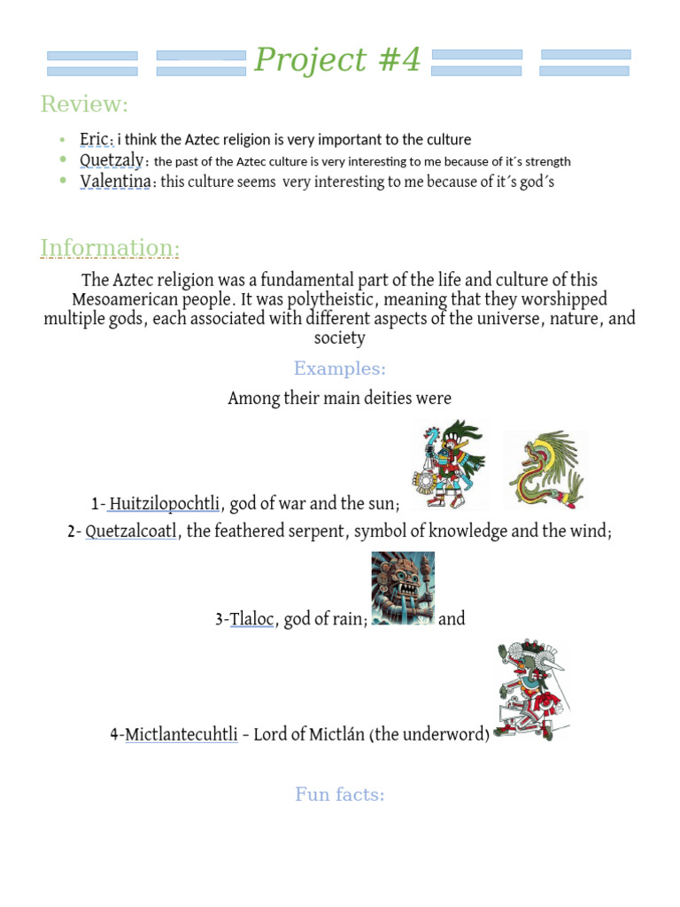 Aztec Culture Project | PDF
