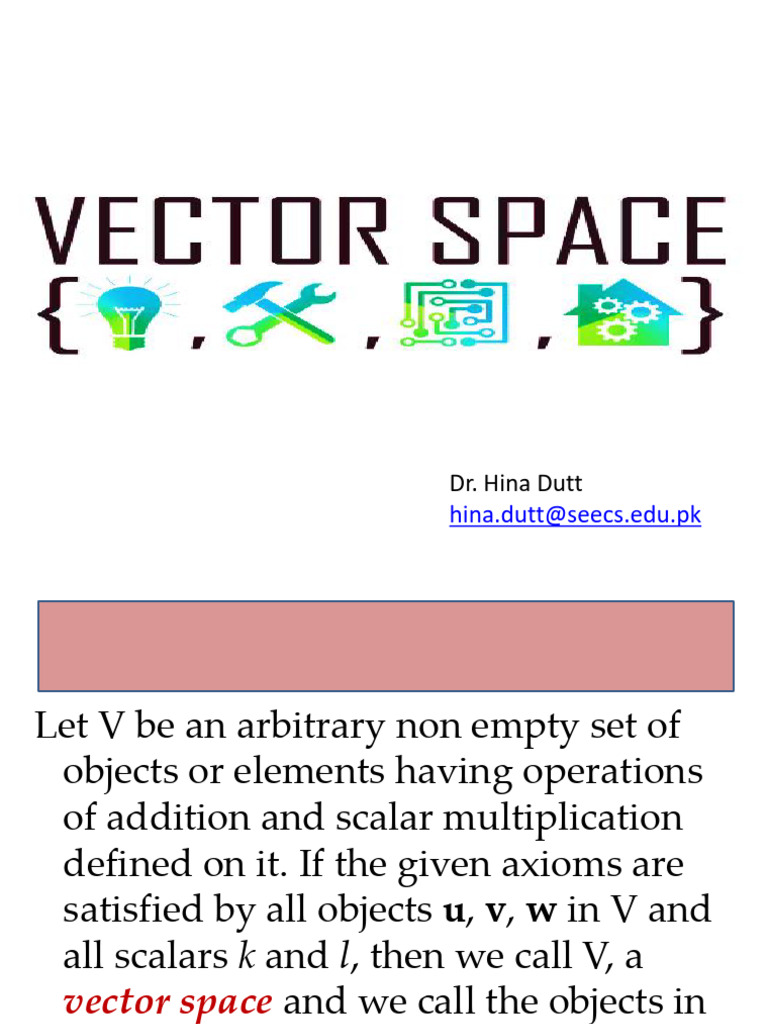 11. Vector Spaces- Definition and Examples | PDF | Vector Space | Mathematical Physics