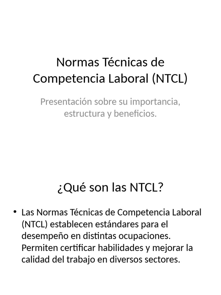 NTCL_Presentacion | PDF