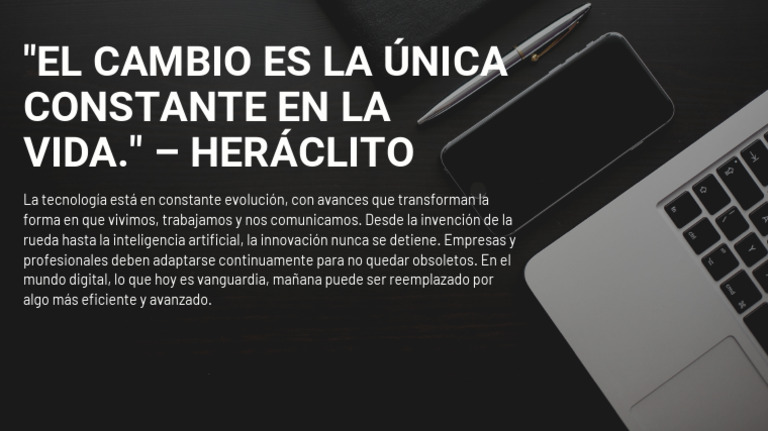 El cambio es la única constante en la vida. – Heráclito | PDF
