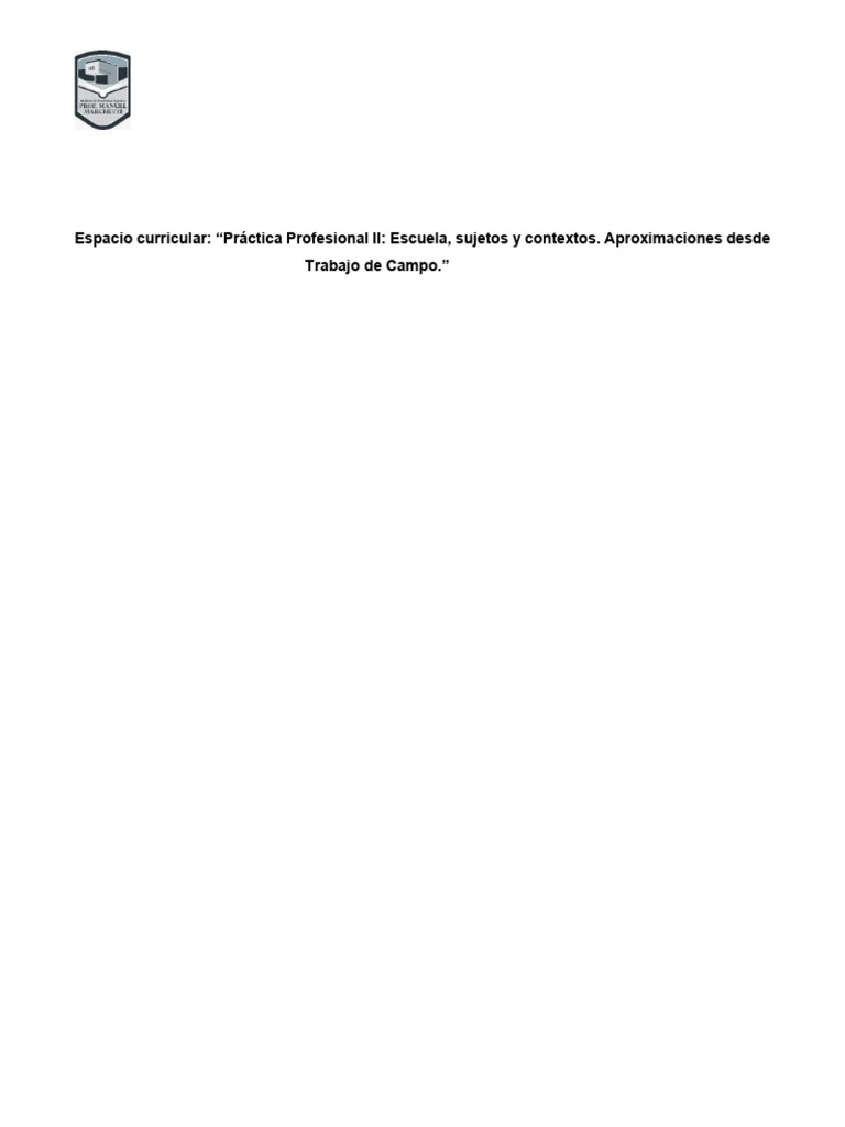 Programa Practica II PEE | PDF | Enseñando | Maestros