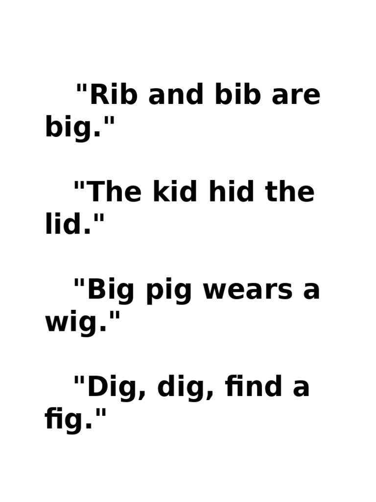 Rib and Bib Are Big | PDF