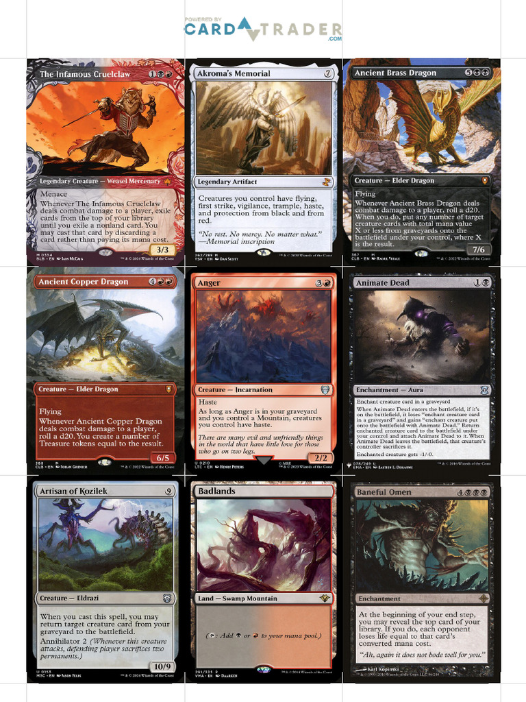 Proxy Deck EDH Cruelclaw | PDF