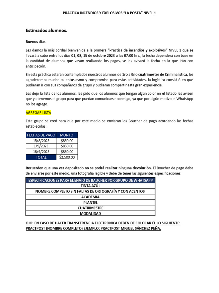 Practica Incendios y Explosivos | PDF