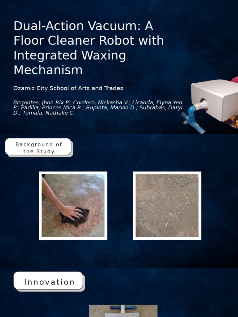 Dual-Action Vacuum a Floor Cleaner Robot With Integrated Waxing ...