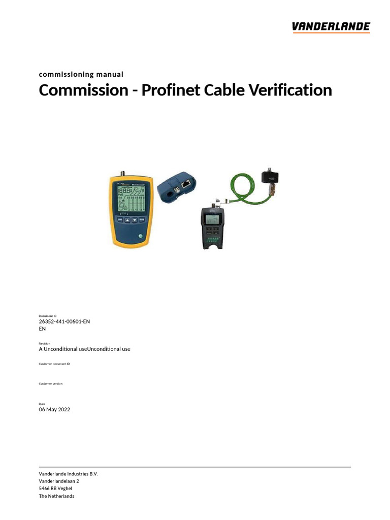 26352-441-00601-EN-A Commission - Profinet Cable Verification | PDF ...