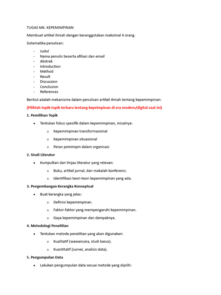 TUGAS MK Kepemimpinan | PDF