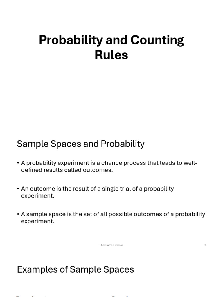 Probability and Counting Rules Explained | PDF | Probability | Probability Distribution