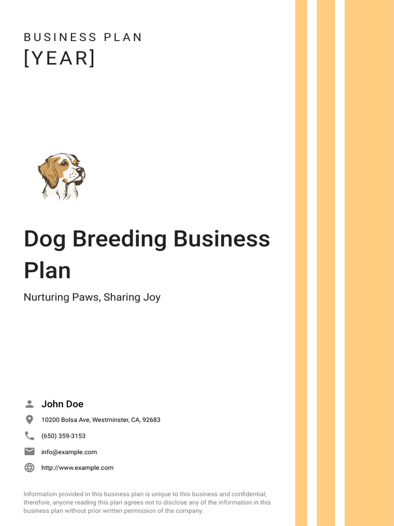 Dog Breeding Business Plan | PDF | Marketing | Dogs
