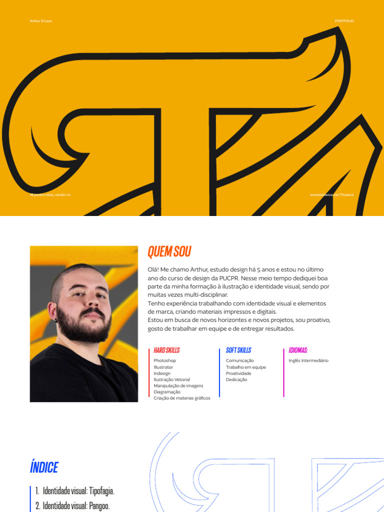 Portfolio de Design de Arthur D’Leon | PDF | Esboço | Empresa Startup