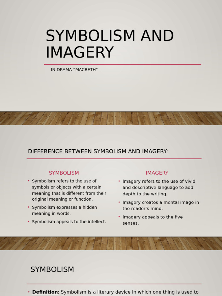 Symbolism and Imagery - Presentation | PDF | Macbeth