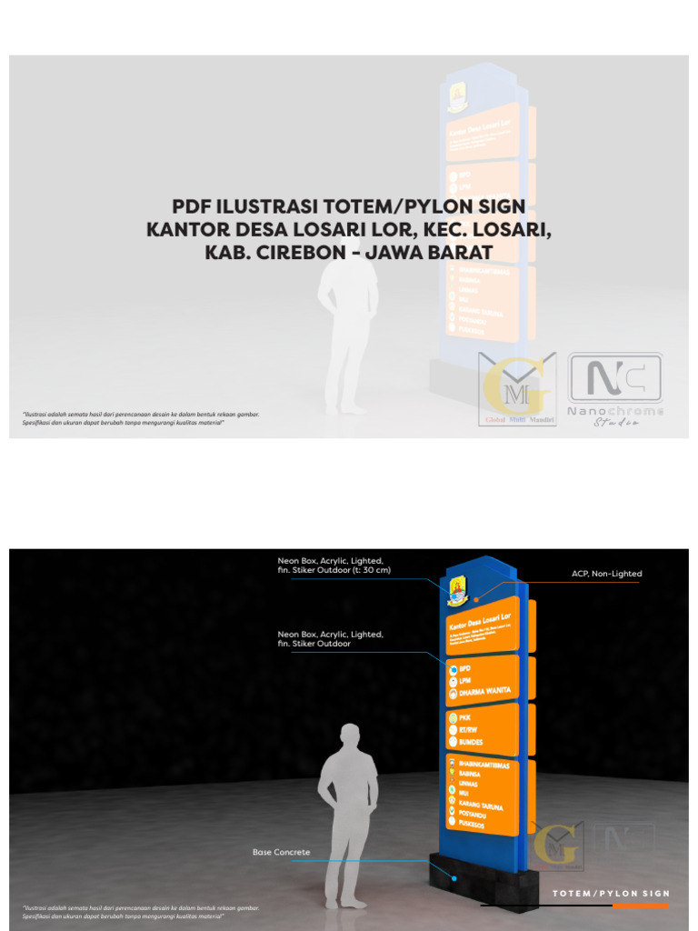 PDF ILUSTRASI TOTEM PYLON SIGN LOSARI LOR_01 | PDF