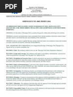 Barangay Videoke Regulation Ordinance | PDF | Public Law | Government