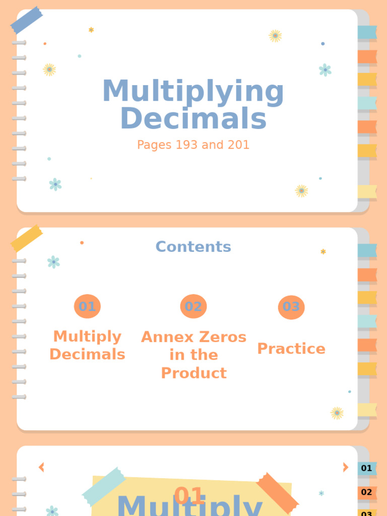 3.3 Multiplying Decimals | PDF | Multiplication | Arithmetic