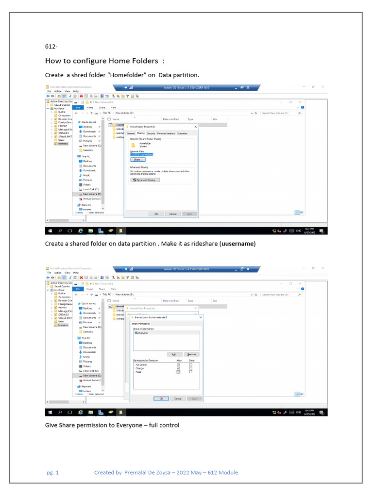 Practical - Configure Home Folders | PDF