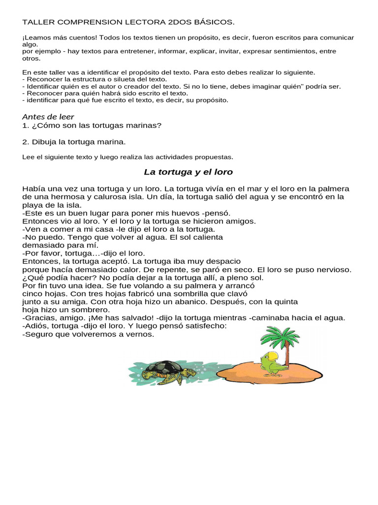 Taller Comprension Lectora 2dos Básicos | PDF | Trigo | Perros