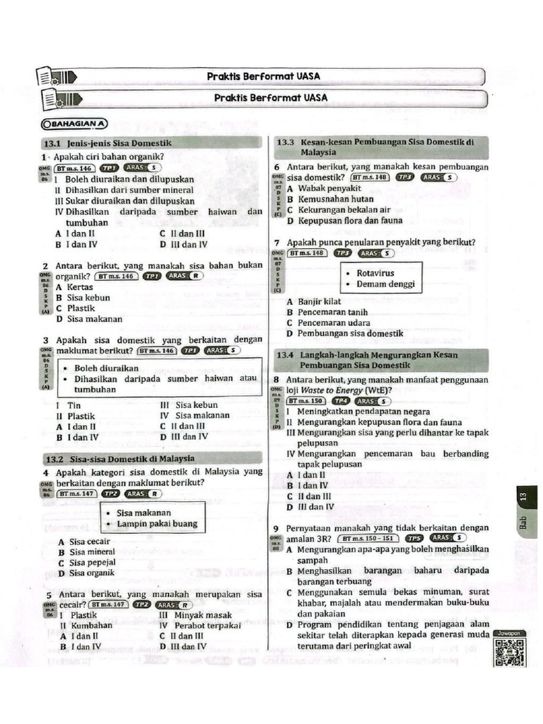 LATIHAN GEO UASA F1 OBJEKTIF | PDF