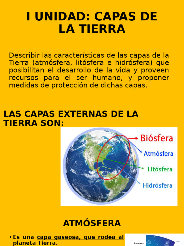 Capas de la Tierra y su Interacción | PDF | Tierra | Atmósfera