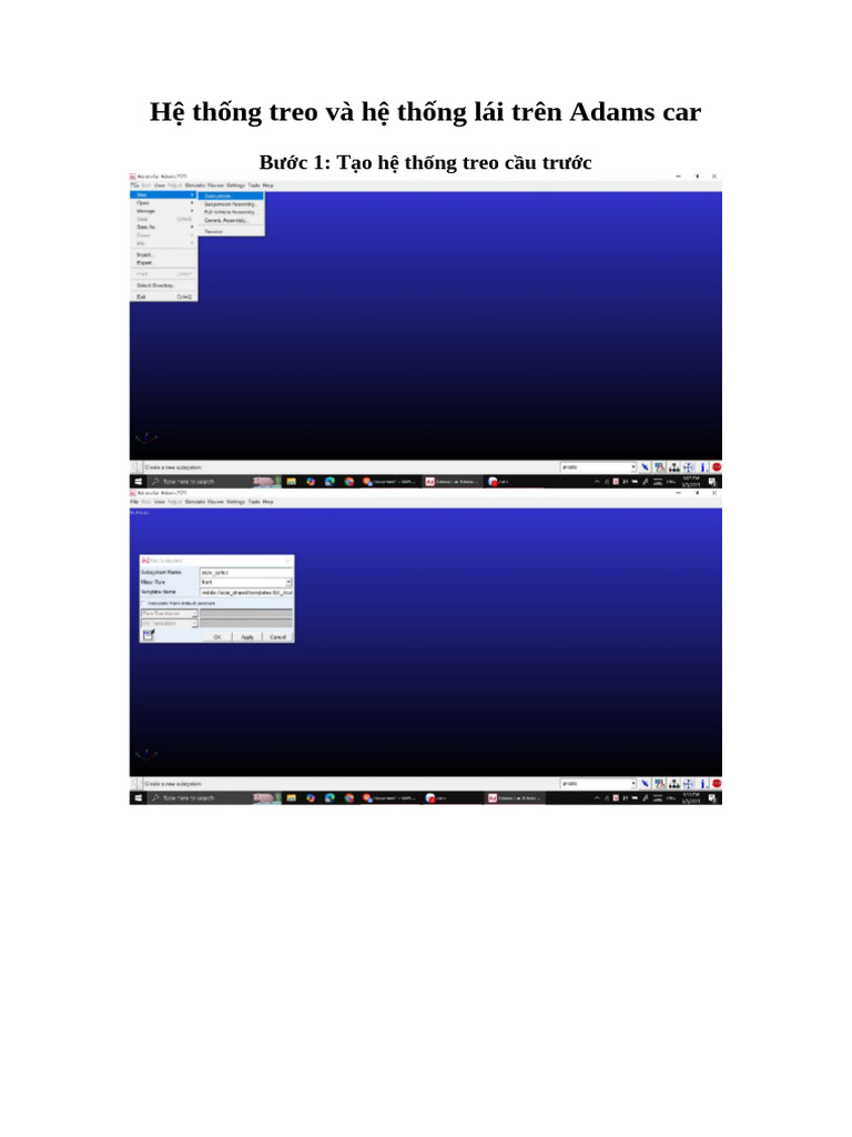 Hệ thống treo và hệ thống lái trên Adams car | PDF