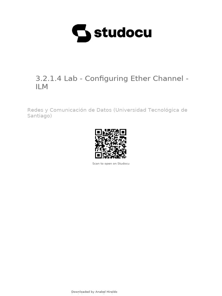 3214 Lab Configuring Ether Channel Ilm | PDF