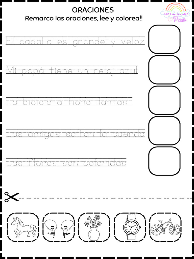 Recorta y Pega Miss Materiales Pao | PDF