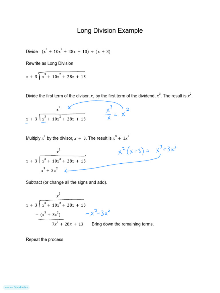 Long Division Example 1 | PDF | Division (Mathematics) | Algorithms And ...