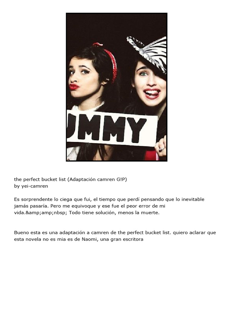 The Perfect Bucket List (G!P) | PDF