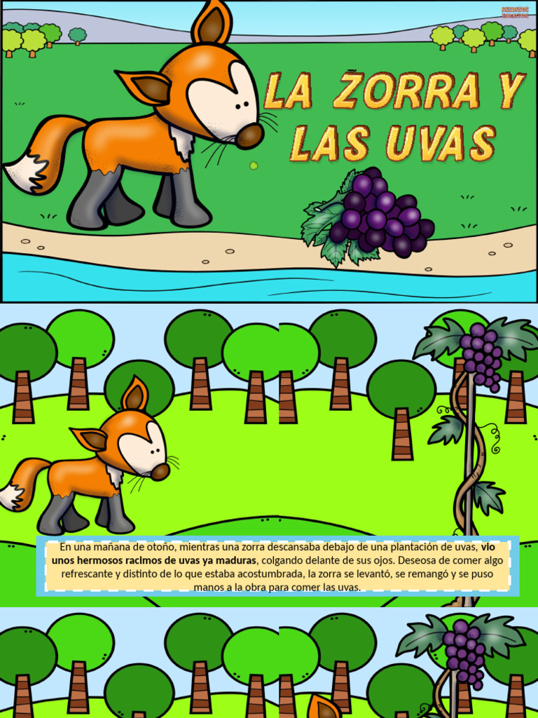 Fábula - El Zorro y Las Uvas | PDF