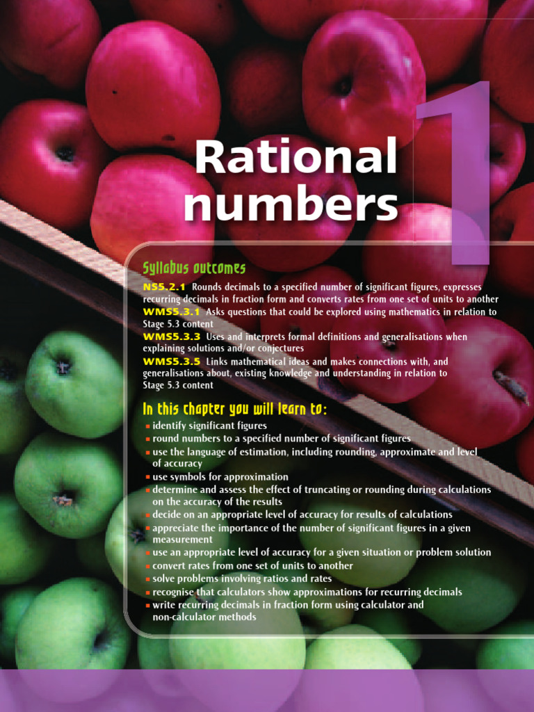 Chapter 1 - Rational Numbers | PDF | Significant Figures | Foot (Unit)