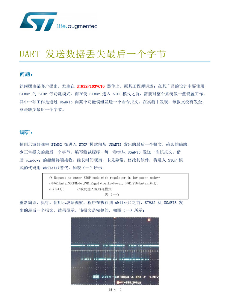 UART 发送数据丢失最后一个字节 | PDF