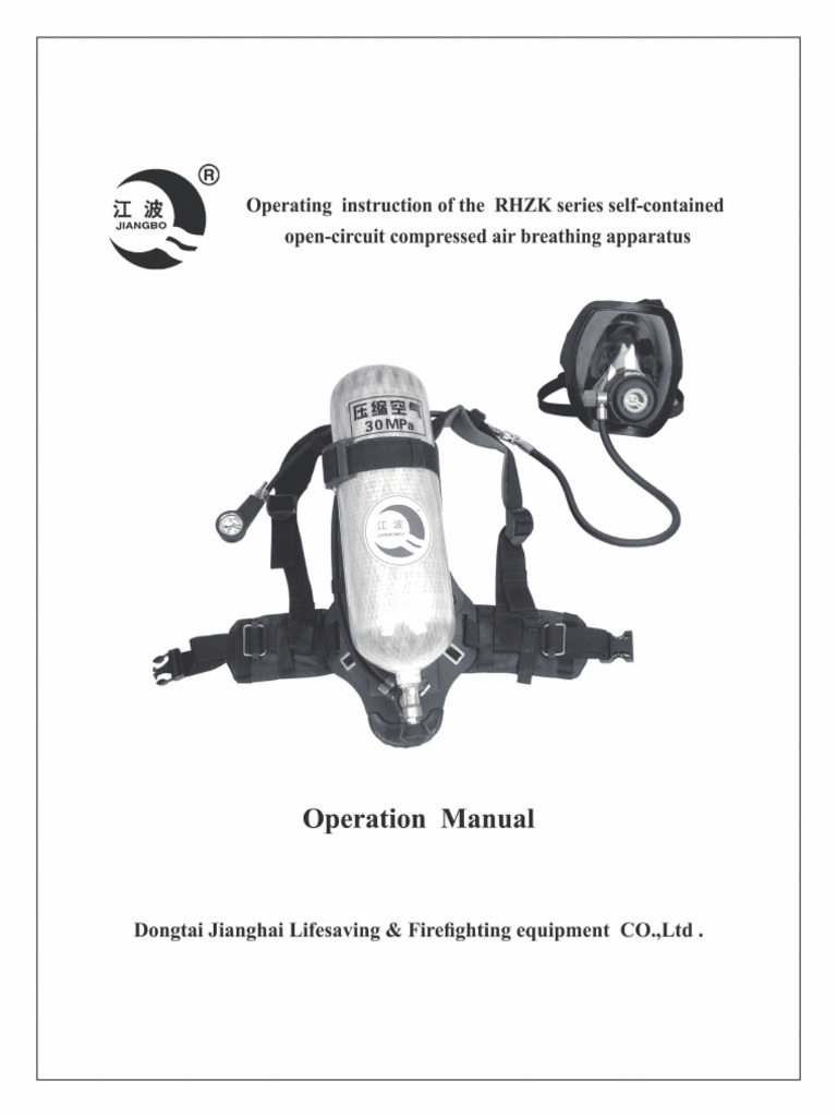 Operation Manual SCBA JIANGBO | PDF