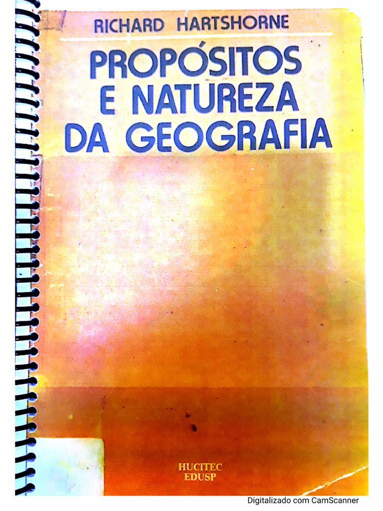 HARTSHORNE R Propositos e Natureza Da Ge | PDF